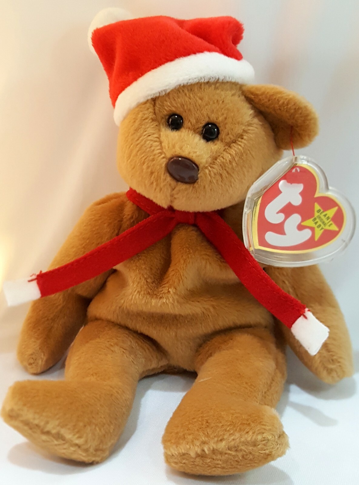 1997 Holiday Teddy Bear Christmas Ty Beanie Baby, PVC 4200 RARE !MINT-W ...