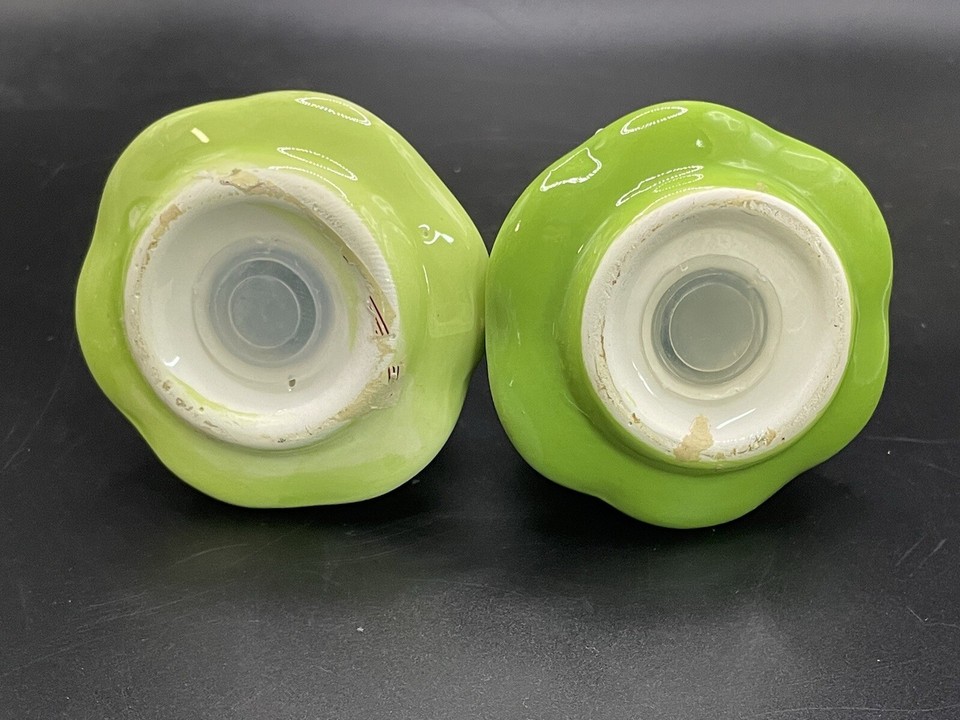 Christmas Tree salt and Pepper Shakers Green Multicolor 3” Holiday | eBay