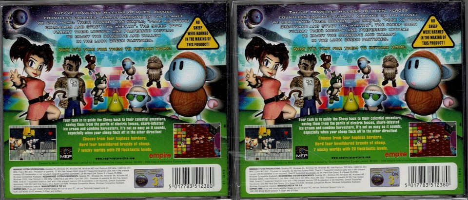 Lot of 2 Sheep Pc New XP Aliens and Sheep Herding Game Buy More Save ...