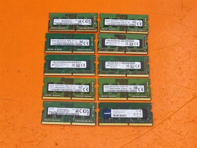 ⭐️⭐️⭐️⭐️⭐️ RAM (Lot of 10) Assorted Laptop 4GB PC4-3200 Memory Sticks ...