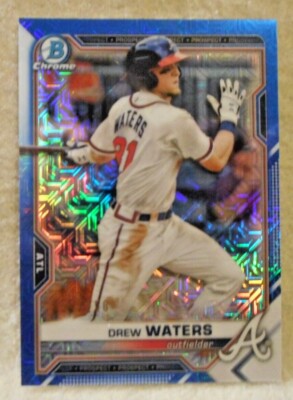 2021 Drew Waters Bowman Chrome Mega Box Blue Mojo...../150.....Atlanta Braves | eBay
