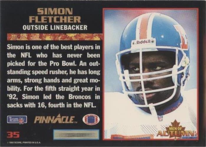 1993 Pinnacle Simon Fletcher #35 for sale | eBay