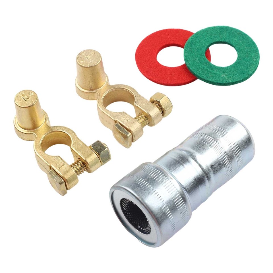 Replacement Brass Battery Terminals Positive Negative with Accessories ...