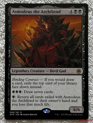 Magic The Gathering ASMODEUS THE ARCHFIEND #88 Legendary Creature Devil ...