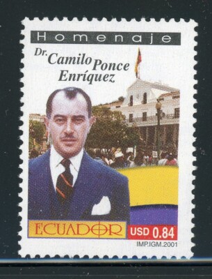 ECUADOR MNH Selections: Scott #1597 84c President Camilo PONCE ENRIQUEZ ...
