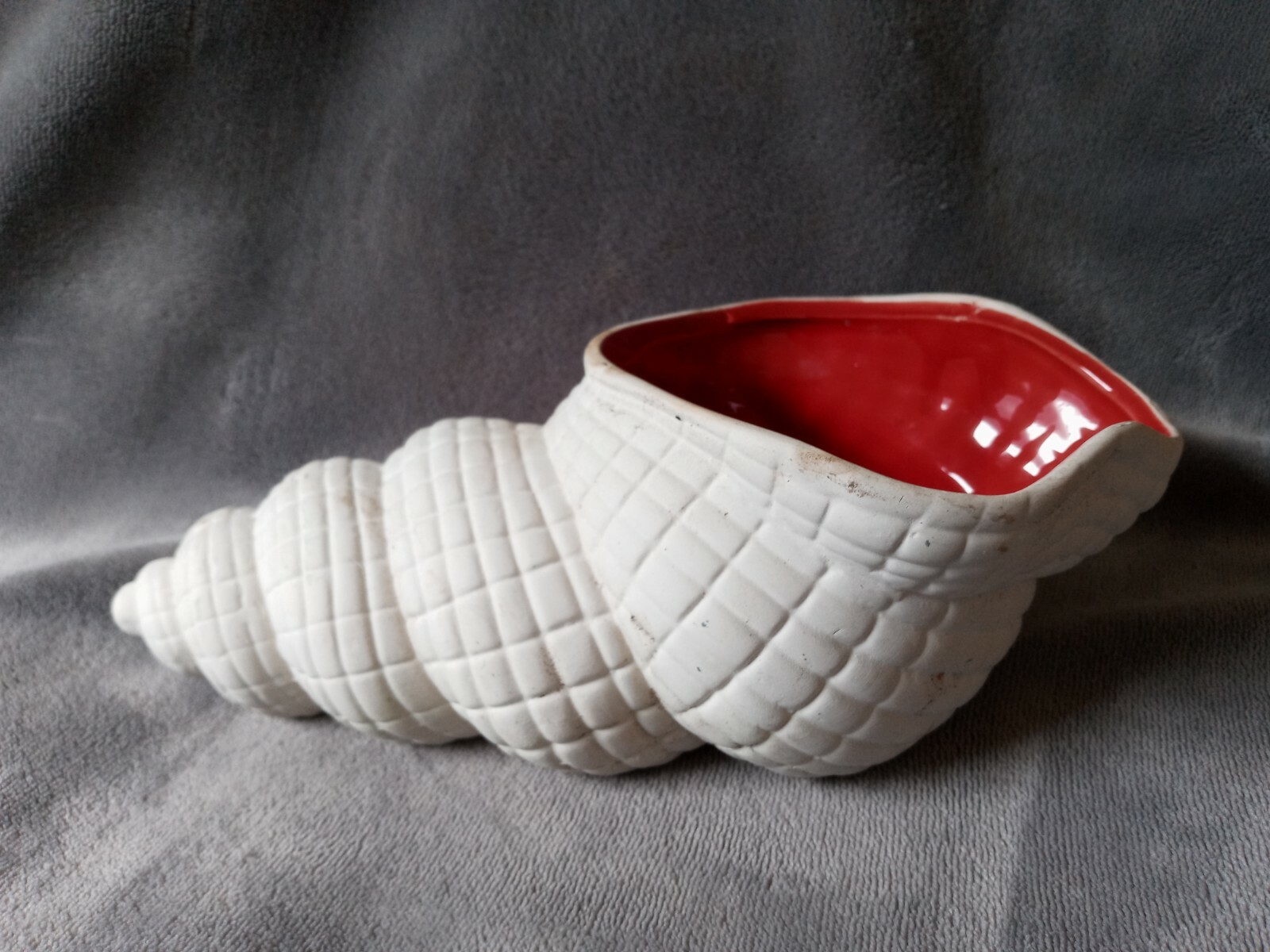 Vintage 10" Long Pottery Spiral Shell Planter | eBay