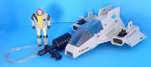 1984 HASBRO GI JOE SHARC SUBMARINE w MISSILES & DEEP SIX ACTION FIGURE ...