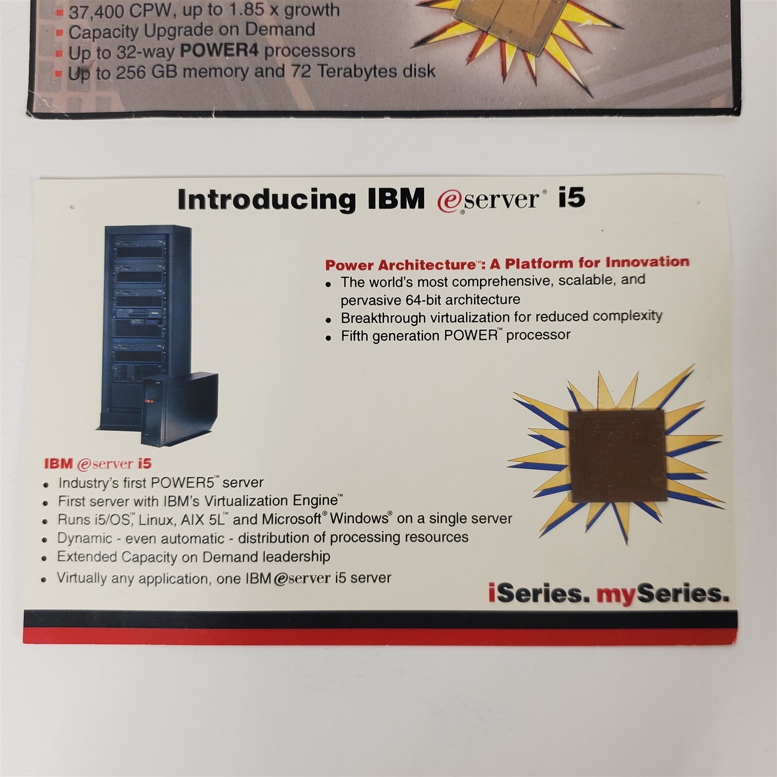 Collectible IBM iSeries i Power Chip Sample Cards Power4 Power5 Power6 Power7 | eBay