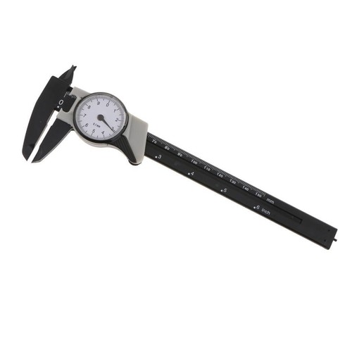150 mm 6 inch Dial Caliper Plastic Vernier Meter Outside Inside | eBay ...