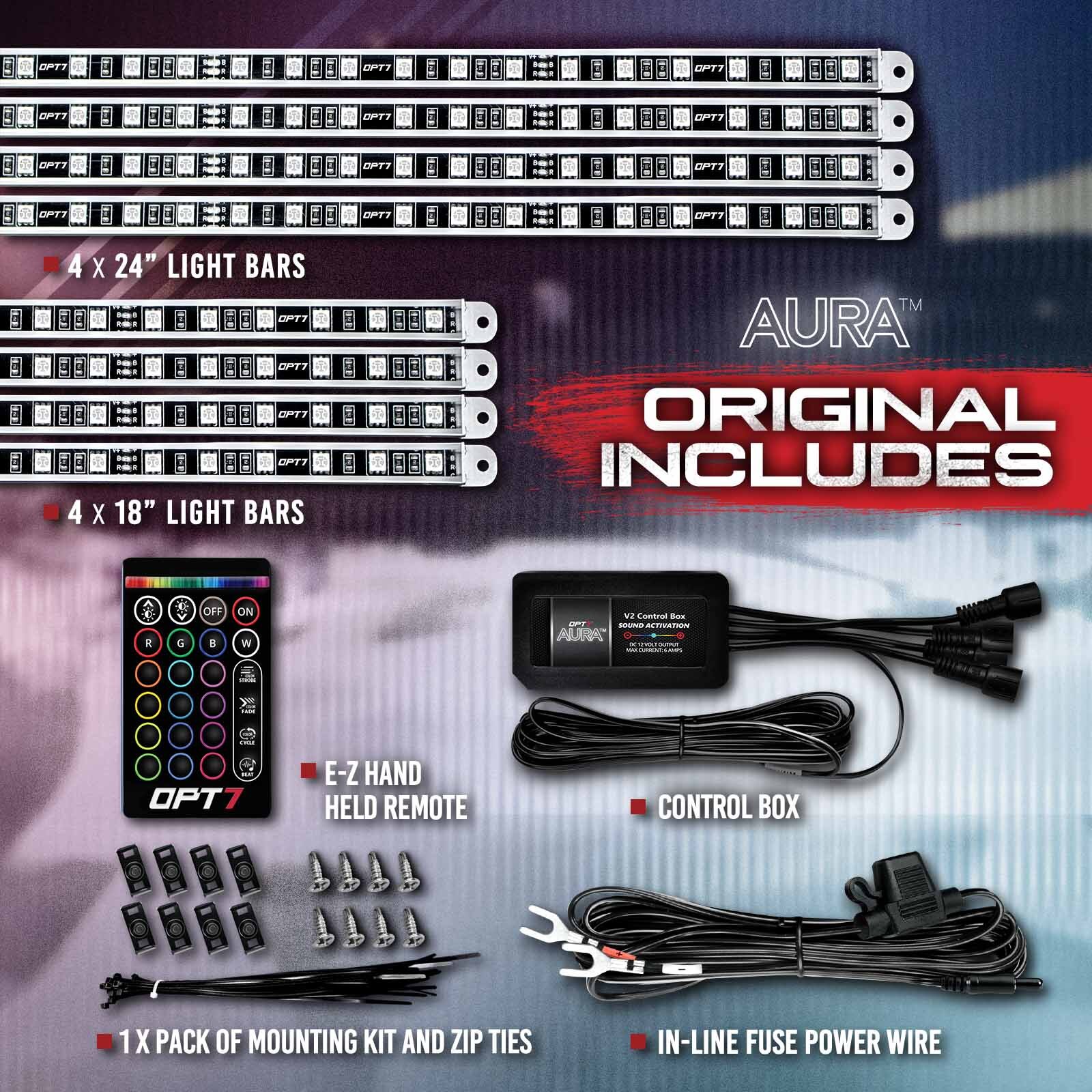 OPT7 Aura LED Trailer RV Underglow Full Color Spectrum- Underbody 4 ...