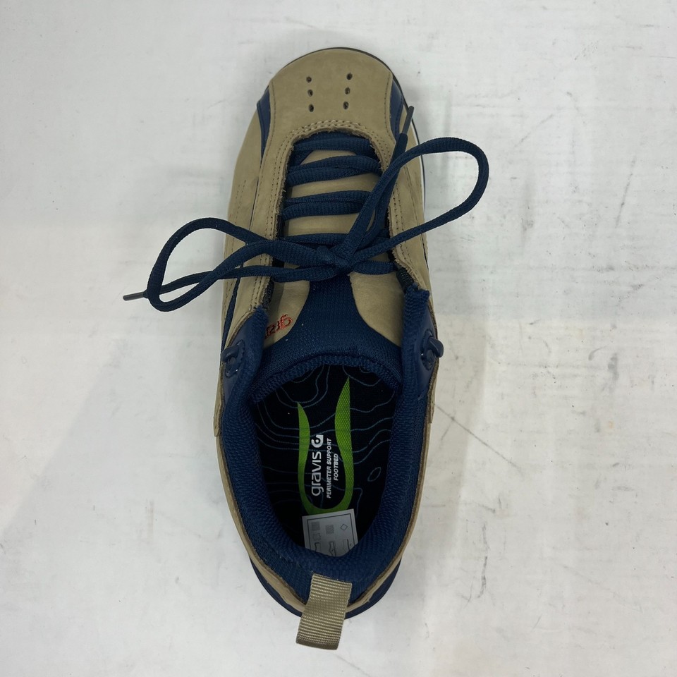 Gravis Nineteen Sneakers Men’s 8.5 Brown Suede Navy Laces Skate Style ...