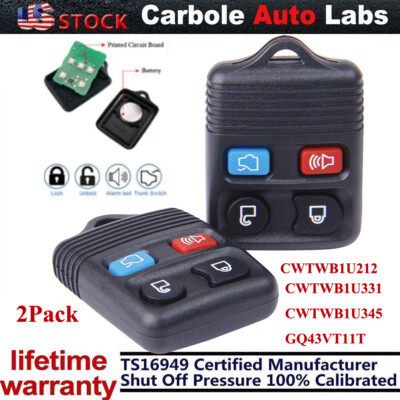 2 Keyless Entry Remote Control Key Fob Clicker Transmitter Replacement ...