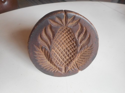 Antique hand carved "Pineapple" Butter Stamp. Butter Mold / Print | eBay