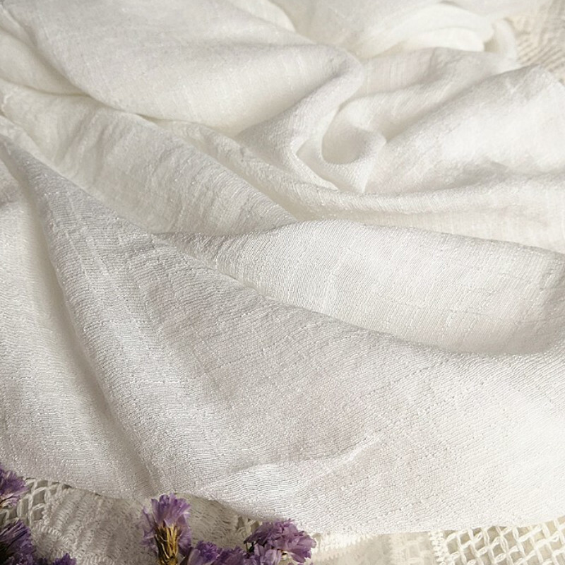 Lichtdurchlässig Baumwolle Leinenstoff Flachs Uni DIY Material Kleidung ...