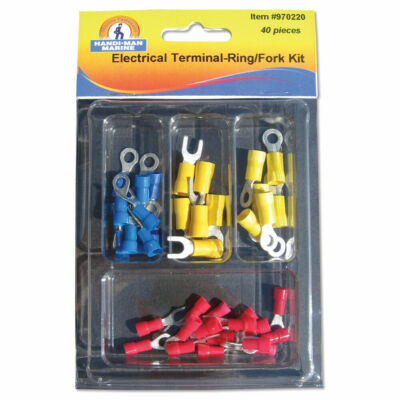 Handi-Man Electrical Terminal -Ring/Fork Kit, 40 Pieces, P/N: 970220 ...