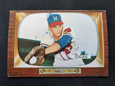 1955 Bowman Baseball Card # 180 Johnny Logan - Milwaukee Braves (VG/EX ...