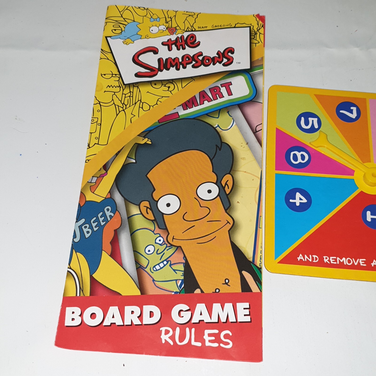 The Simpsons Board Game Vintage (2000) Board Game Rules + Game Spinner ...