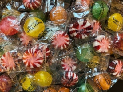 Sugar Free ASSORTED FRUIT Discs & STARLIGH MINTS Hard Candy- {BULK- 50 ...