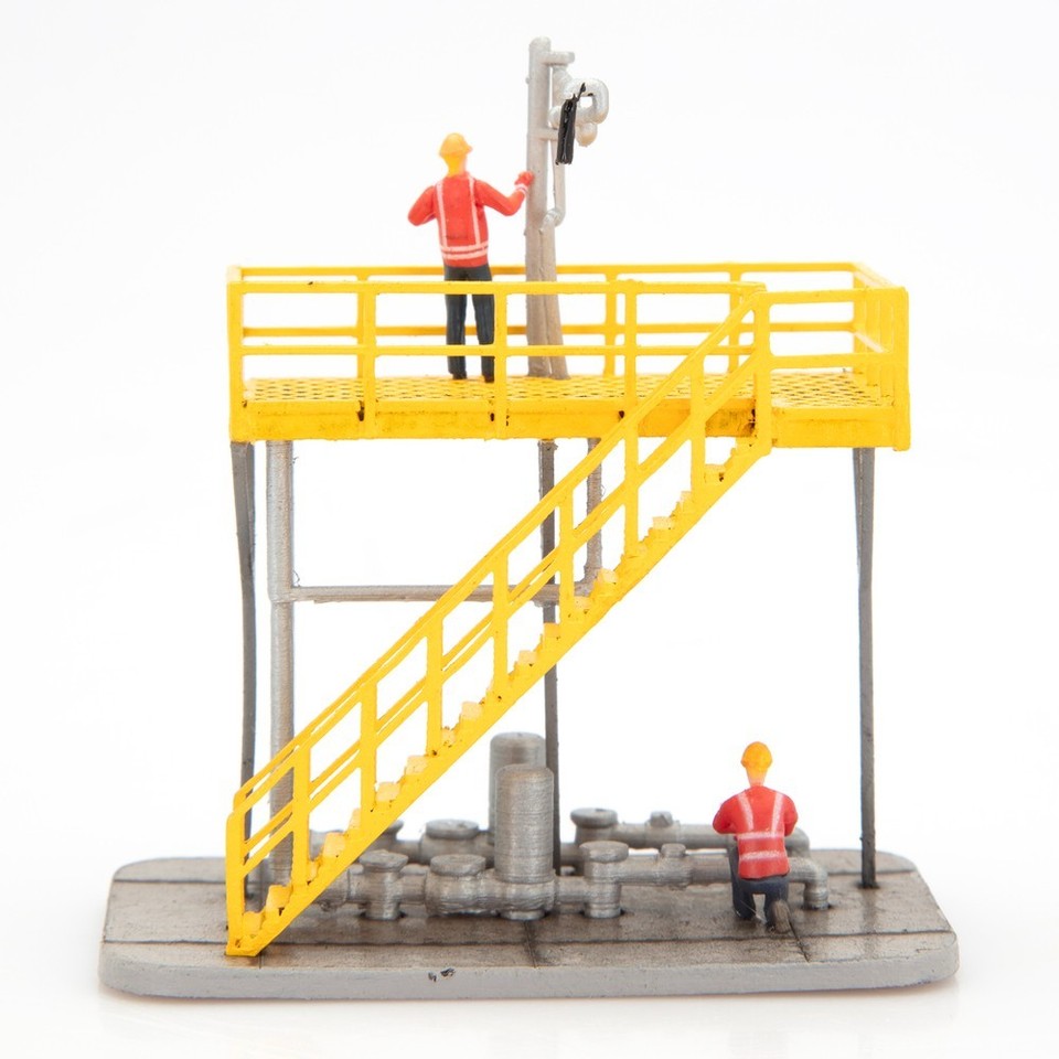 HO SCALE TANK CAR LOADING PLATFORM FILLING STATION ACCESSORY BUILDING ...