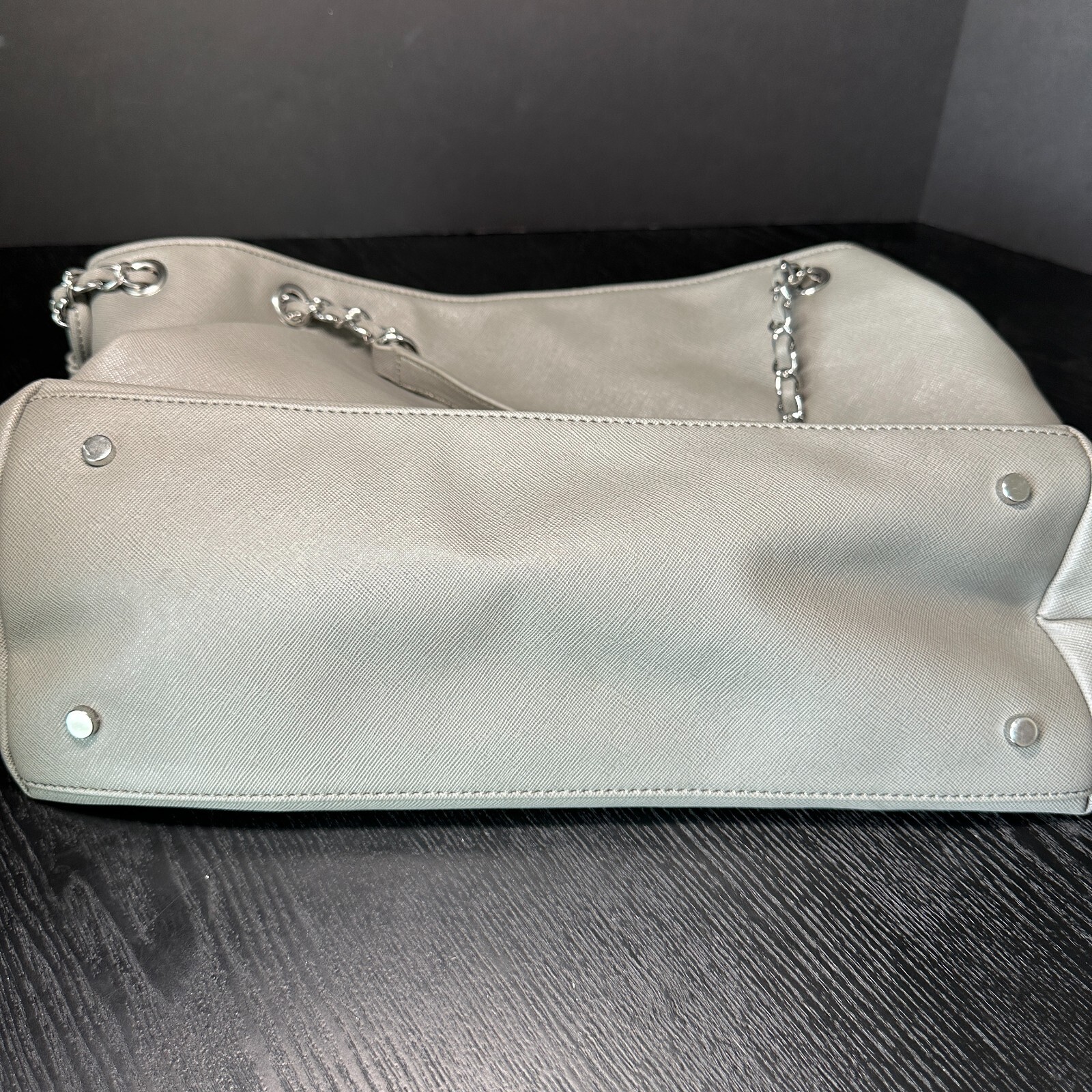Faux Leather Bag by Snob Essentials - Gray Handbag | eBay