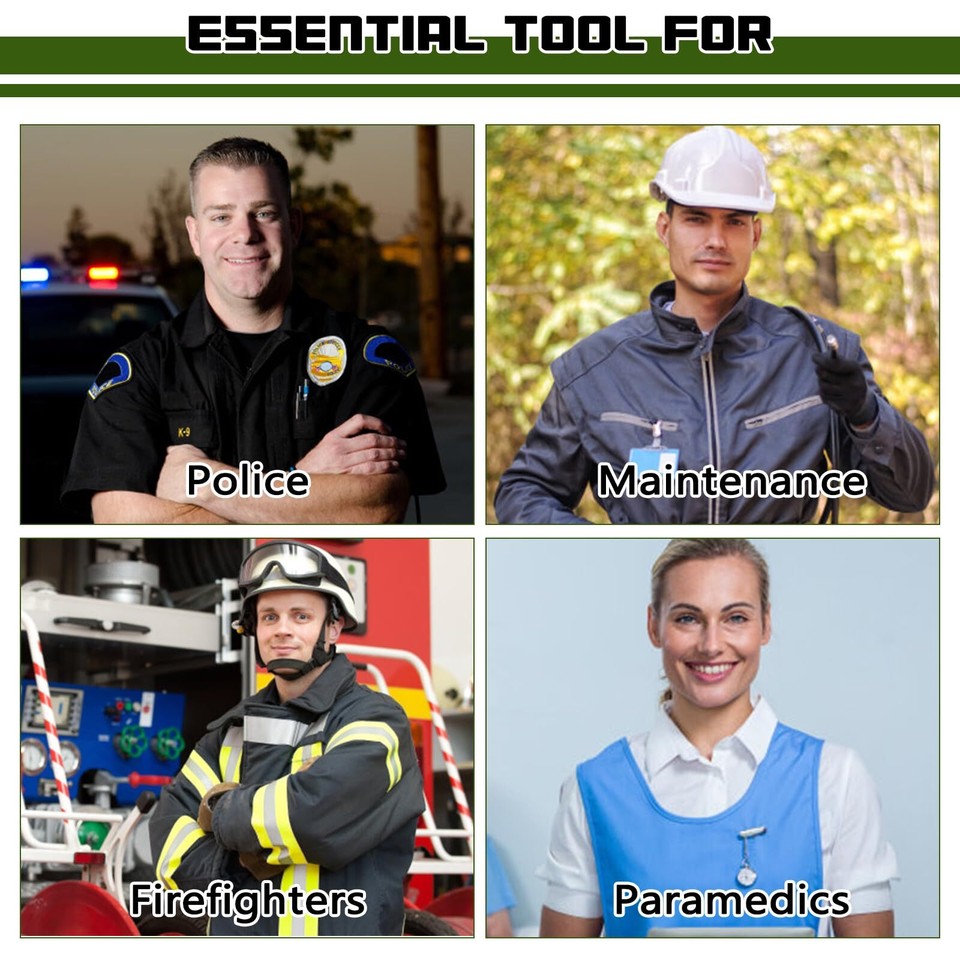 Upgraded 3-in-1 Firefighter Tools Pry Bar Tools for first responders ...
