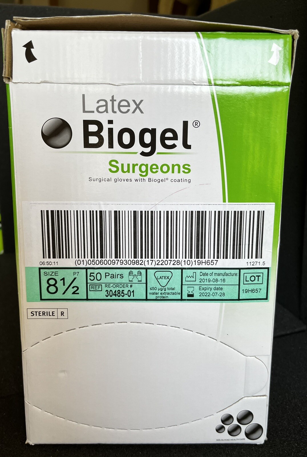 Biogel • Surgical Gloves • Size 8.5 • 50 Pairs • Unopened Box • 30485 ...