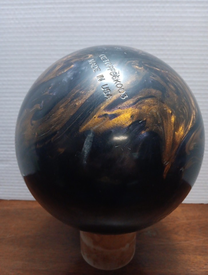 Storm Core Power Bowling Ball 15lb 12oz Drilled Black Blue Yellow Swirl ...