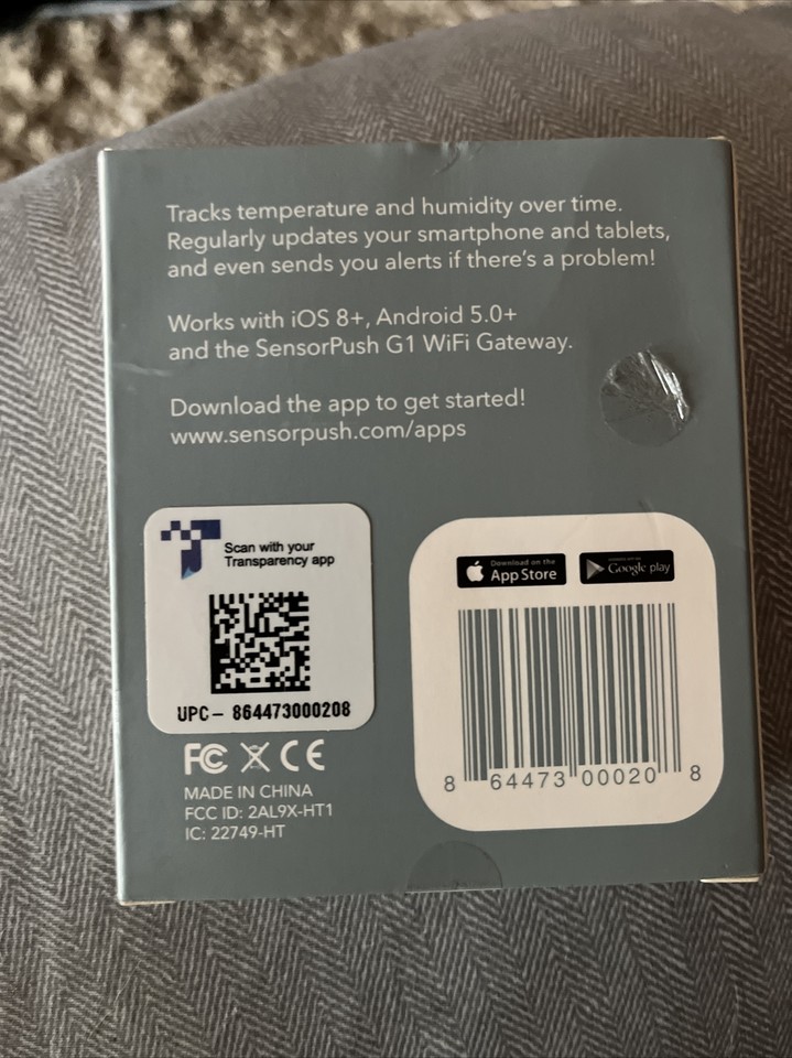 SensorPush HT1 Wireless Thermometer/Hygrometer for iPhone/Android. USA ...