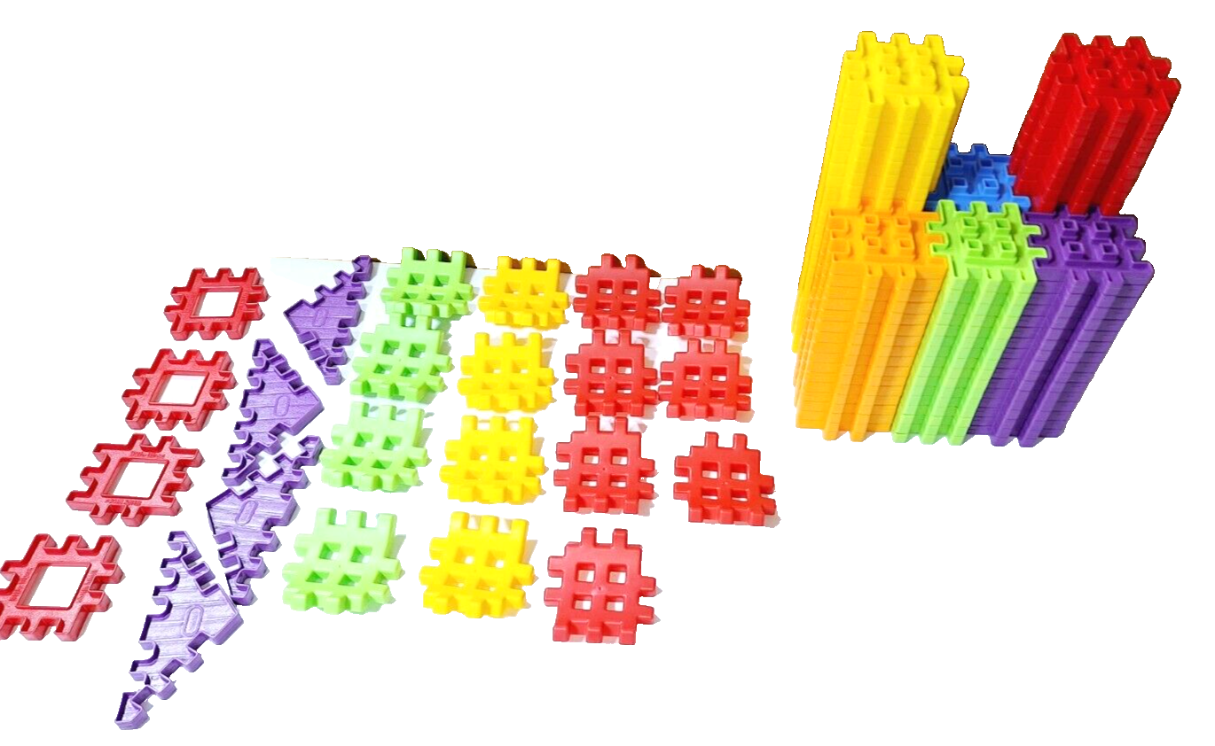 Huge Lot 135 Pcs Vtg Little Tikes Wee Waffle Blocks Primary Colors ...