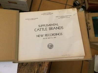 California BRAND BOOK SUPPLEMENTS 1950s in Binder 1955/57 FREE US ...