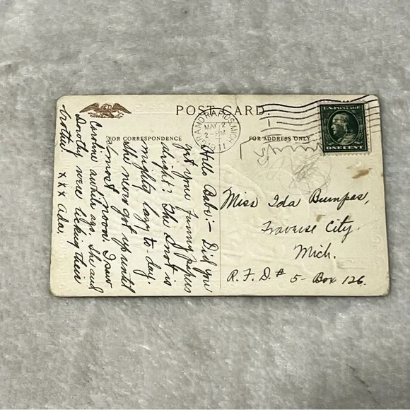 Postcard Little Bo Peep Nursery Rhyme Embossed c1911 Divided Back Card ...