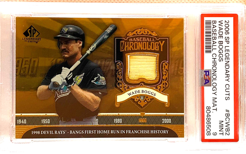PSA MINT 9 2006 WADE BOGGS SP LEGENDARY CUTS CHRONOLOGY BAT G5544 | eBay