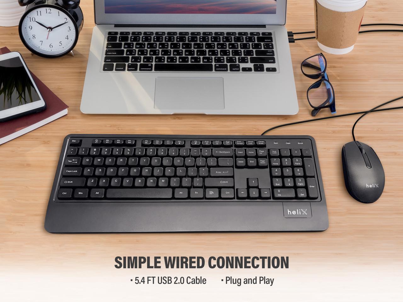 Rosewill HKM100 Wired Black Keyboard and Mouse 840951134122| eBay