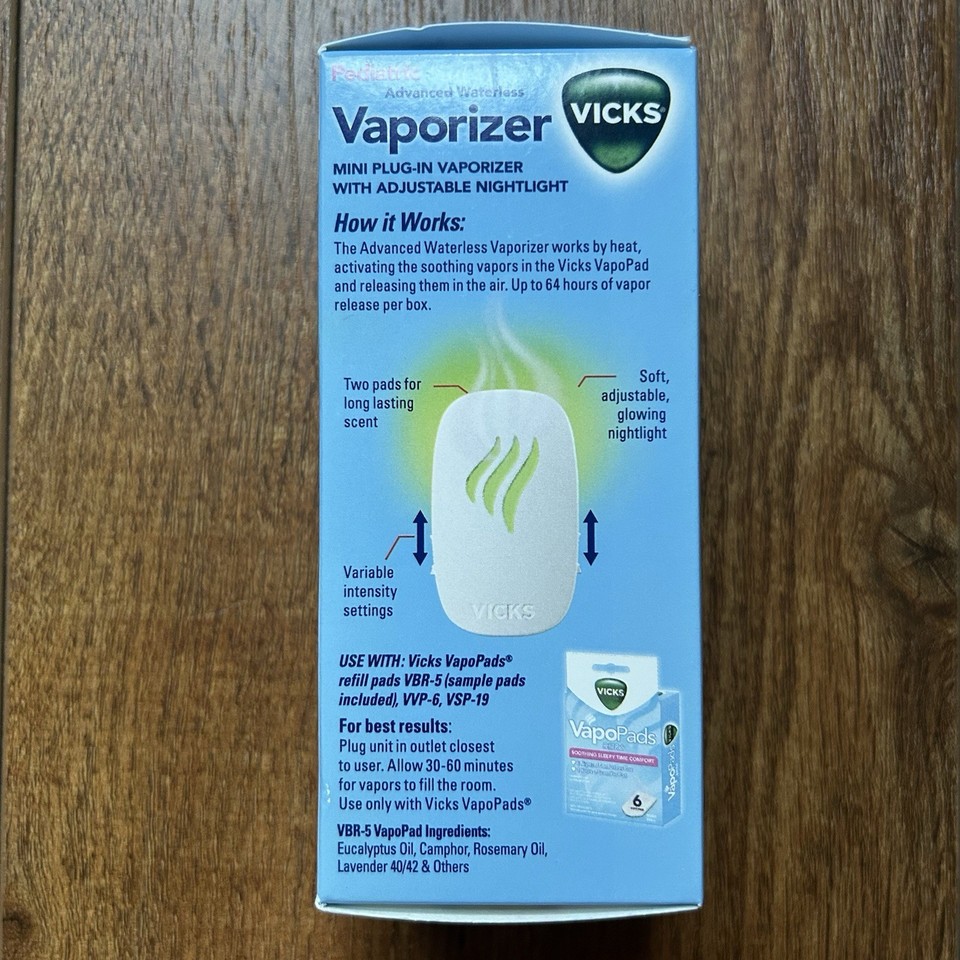 NEW Vicks Pediatric Advanced Waterless Mini Plug-in Vaporizer w ...
