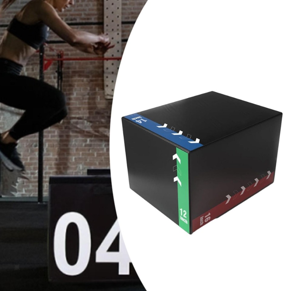PVC Plyometric Jump Box Home Gym Agility Step Up Equipment for Strength ...
