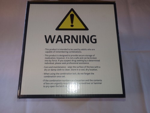 Medline Medication Lock Box Programmable Combination & Removable Tray ...