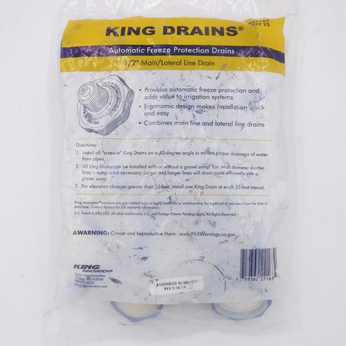 25 Pack Soft Grip Drain 1/2" Lateral Line Freeze Protection For ...