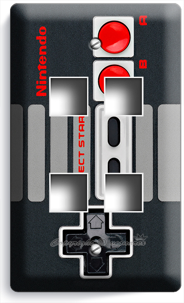 VIDEO GAME CONTROLLER CLASSIC NINTENDO LIGHT SWITCH WALL PLATE OUTLET ...