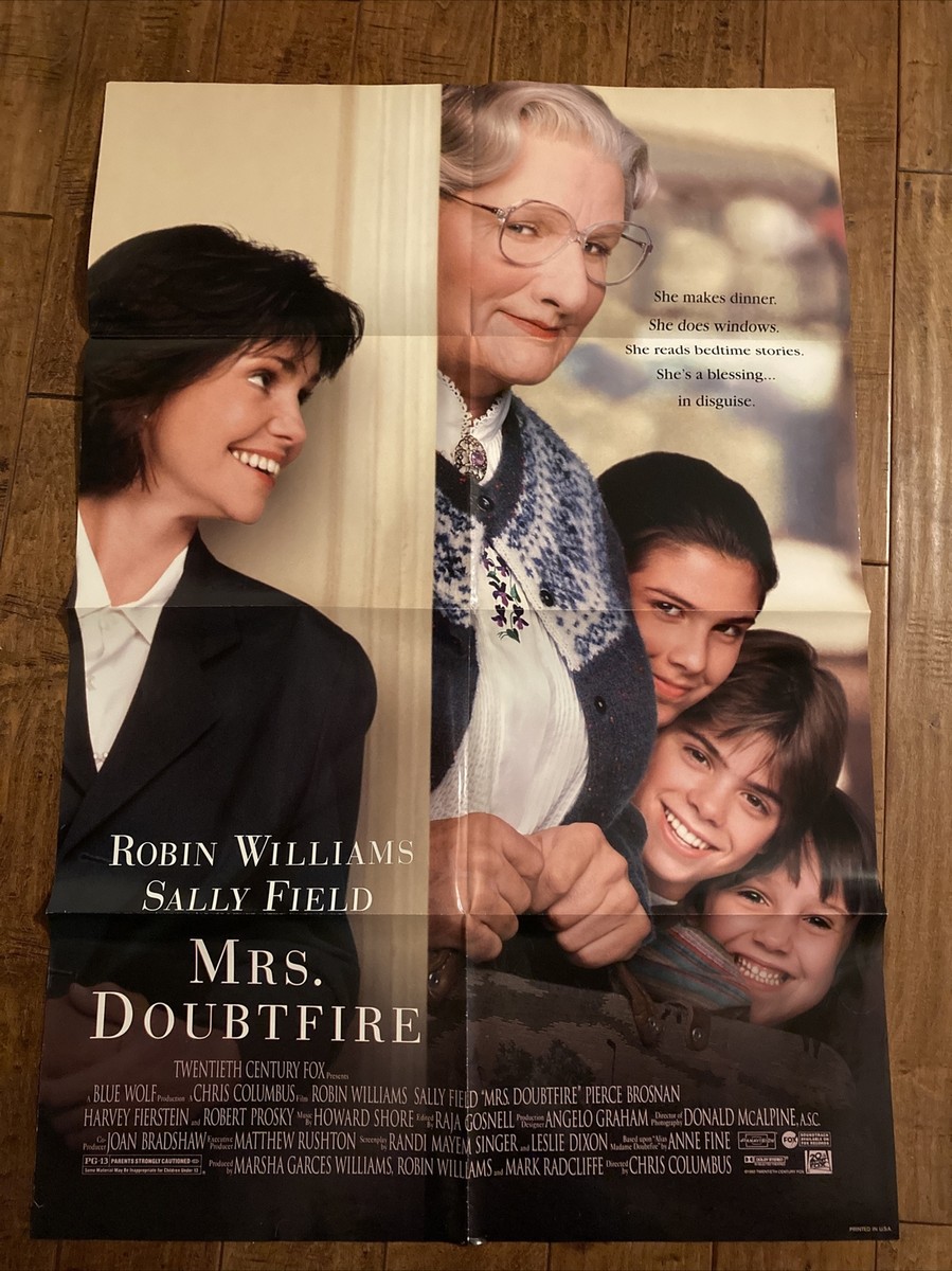 Robin Williams Mrs Doubtfire Poster Mrs. Doubtfire” – AROUND THE