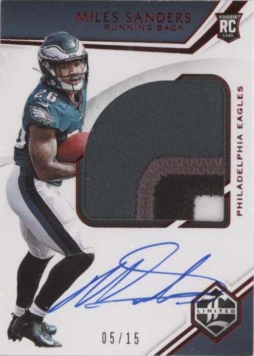 2019 Panini Limited - Rookie Patch Autographs Variations Miles Sanders ...