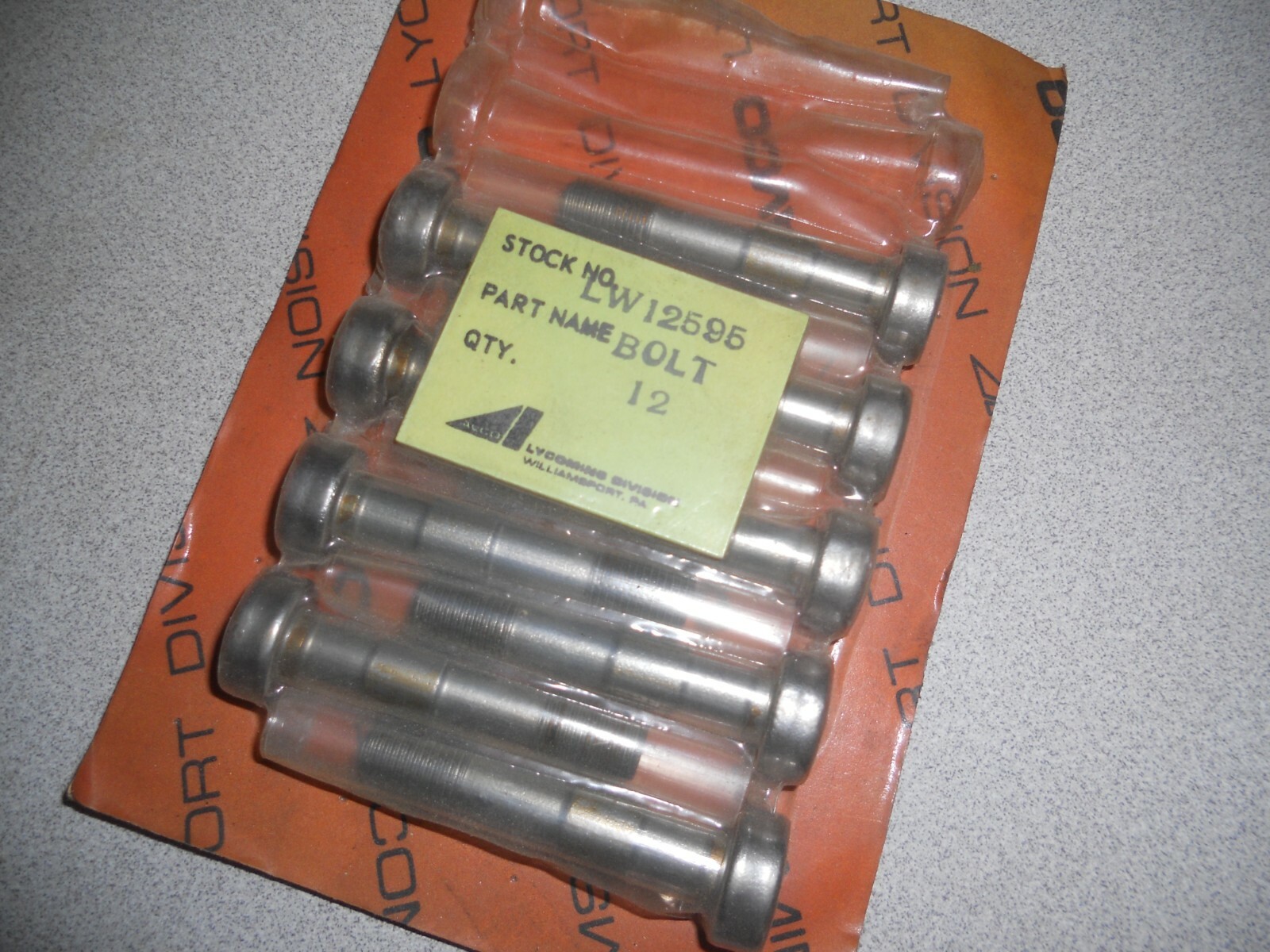 LYCOMING AIRCRAFT ENGINE CONNECTING ROD BOLT P/N LW-12595 for sale ...