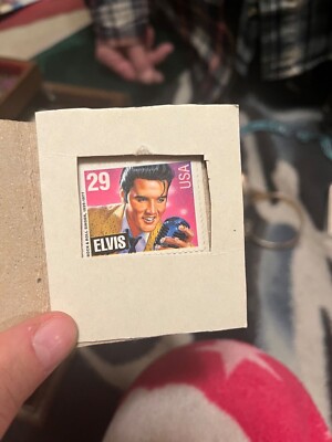 Elvis Presley stamp USA unused untouched pink and purple Elvis holding ...