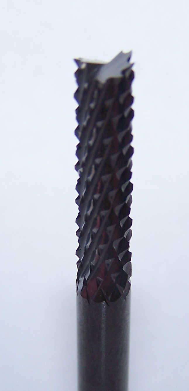4.0mm (.1575") CARBIDE DIAMOND CUT ROUTER BURR FISHTAIL KYOCERA 2120 ...