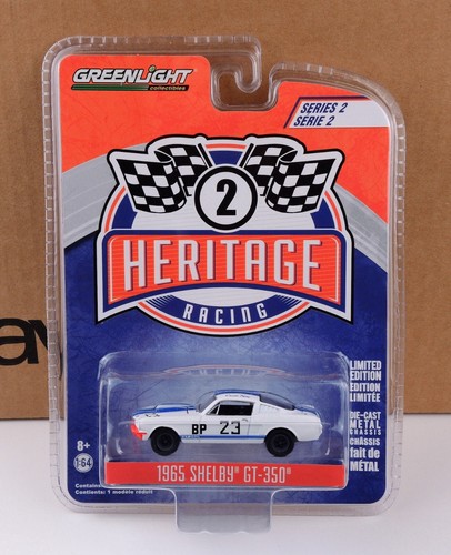 Greenlight 1965 Shelby GT-350 Charlie Kemp 1:64 HERITAGE RACING #13220D ...