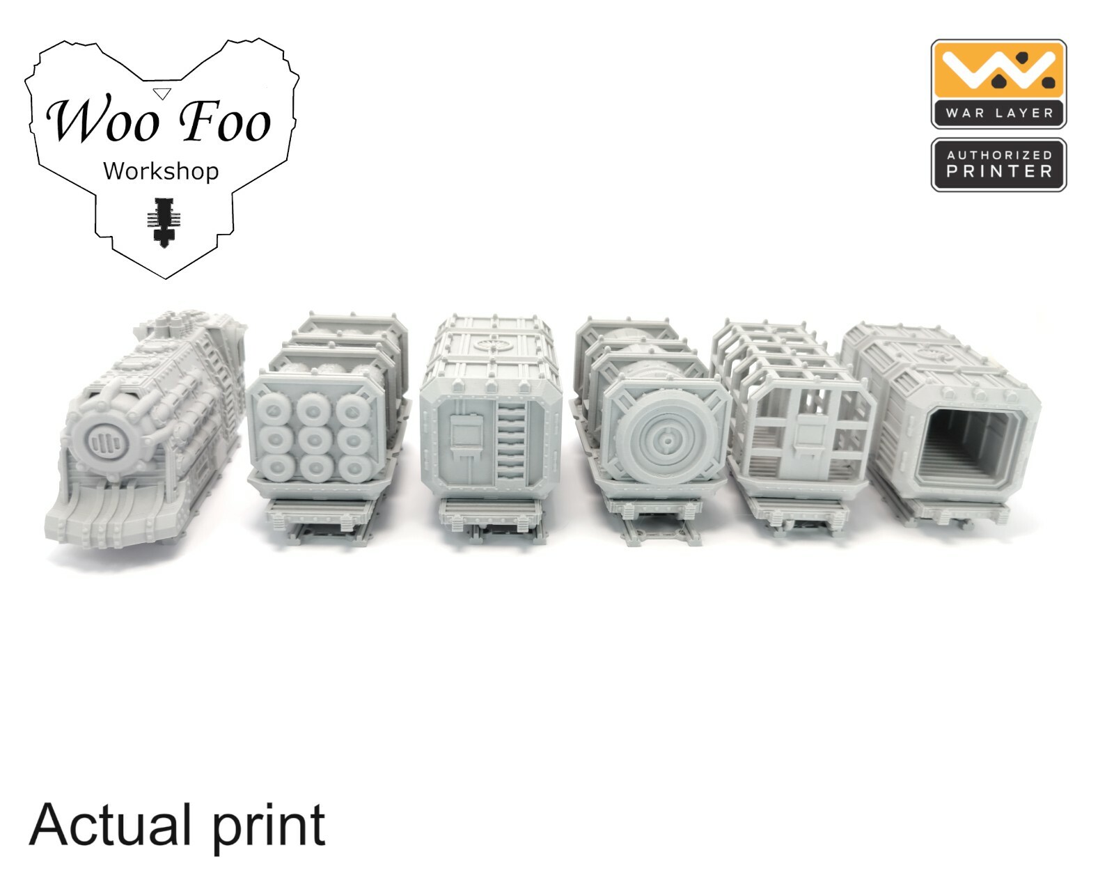 Sci Fi Gothic Train Transport Set 3D printed gaming terrain - Warlayer ...