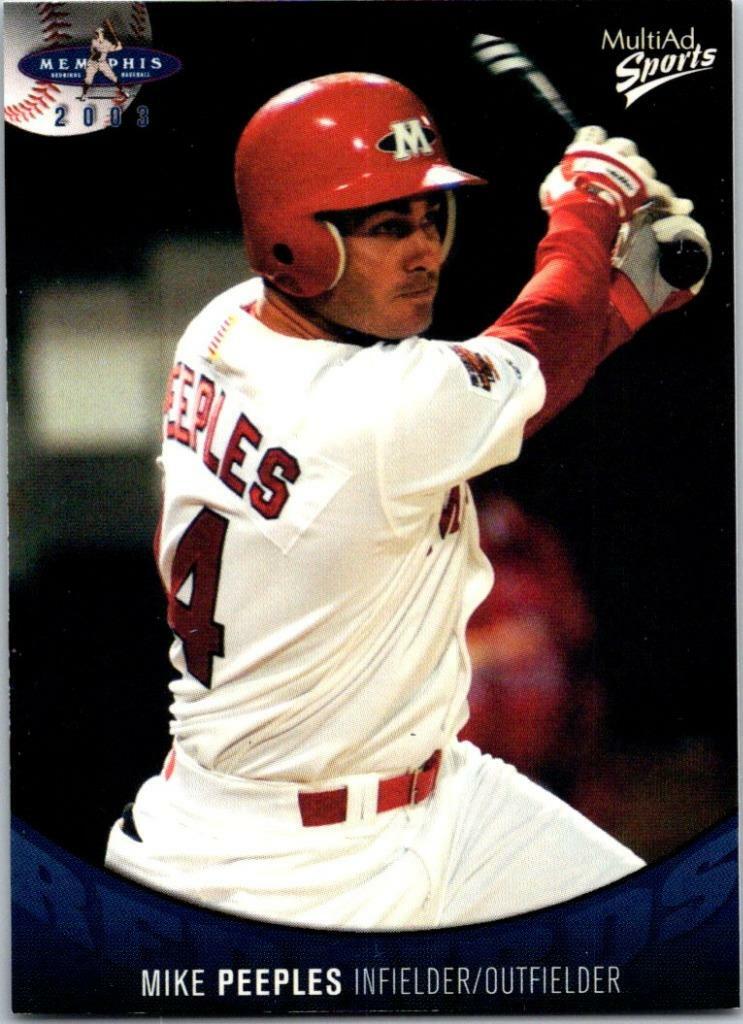 MIKE PEEPLES 2003 MULTI AD MEMPHIS REDBIRDS MINOR LEAGUE #21 (CLEARANCE ...