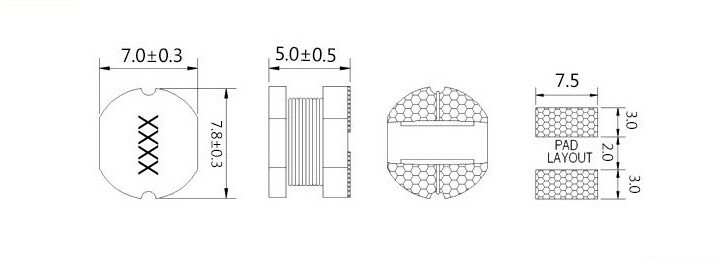 x4 Pcs Inductances de Puissance (CMS) 22uH CD75 SMD 7.8*7*5mm Non ...