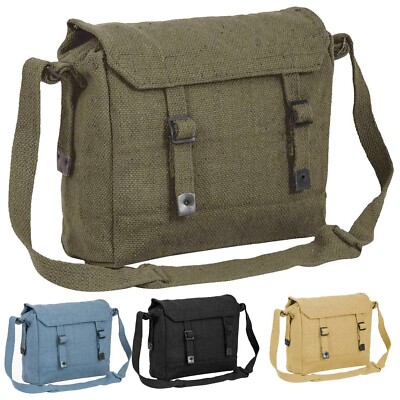 Small Canvas Webbing Haversack Messenger Bag Military Cross Body ...