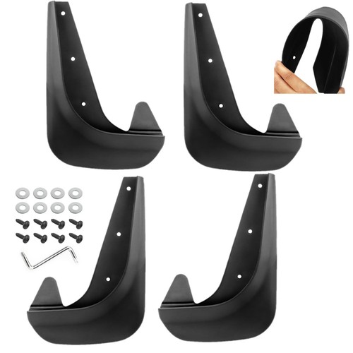 Set of 4 Car Mud Flaps Splash Guard Fender Mudguard Front Rear Black ...