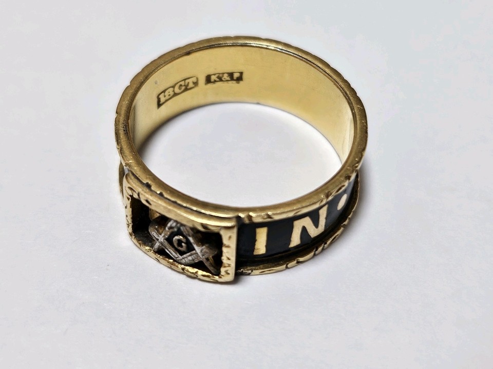 18k Gold Victorian Mourning Ring Size 6.25 | eBay UK